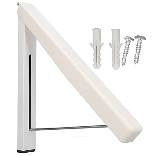 Wall Mounted Clothes Drying Rack, Multifunctional Folding Retractable Clothes Hanger Space Savers Coat Hanger Storage Organiser for Laundry Room, Bathroom, Balcony
