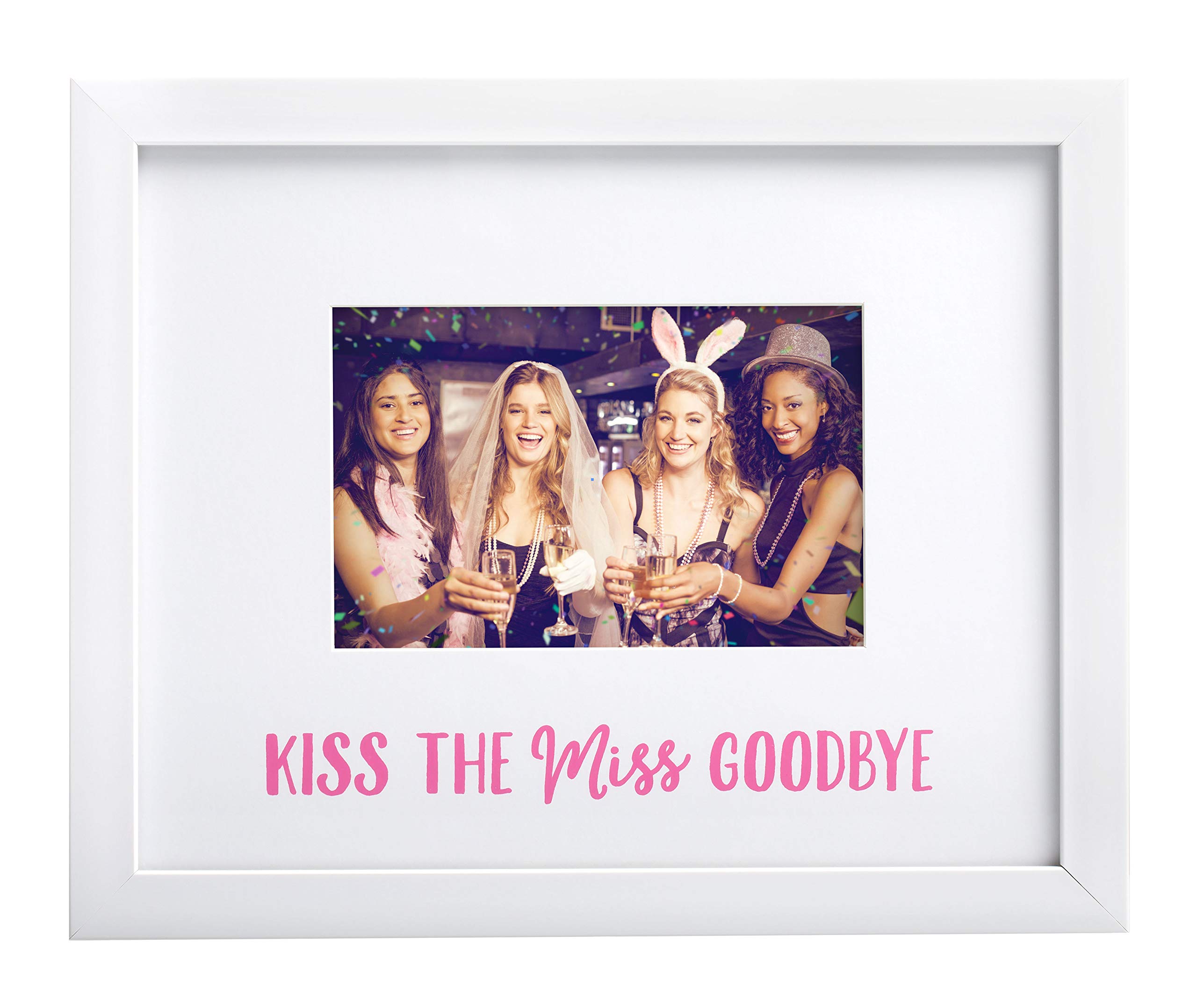 Kate & Milo Bachelorette Signature Frame, Bachelorette Party Keepsake Picture Frame, Bachelorette Guest Book Alternative for Bride to Be, 4 x 6 Frame, White