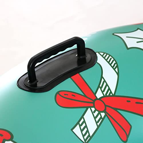 Kurala Inflatable Snow Tube Heavy Duty Snow Sled, 47 Inches Super Big Inflatable Snow Sledding with Handles Thickening Material, Green