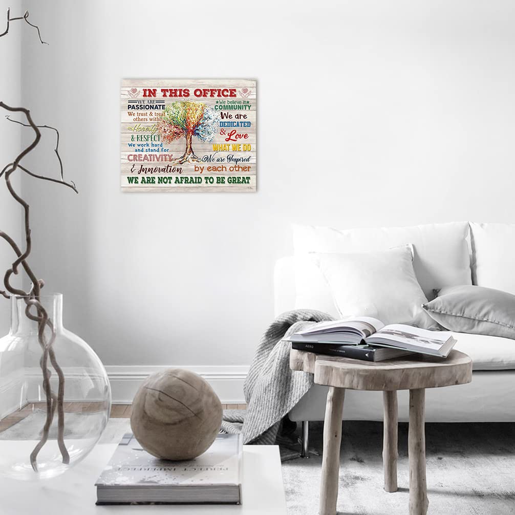 Inspirational Wall Art For Office Motivational Quotes Wall Decor In This Office Canvas We Are Not Afraid To Be Great Framed Canvas Wall Art Modern Office Wall Decor Office Size, 24x20 Inch