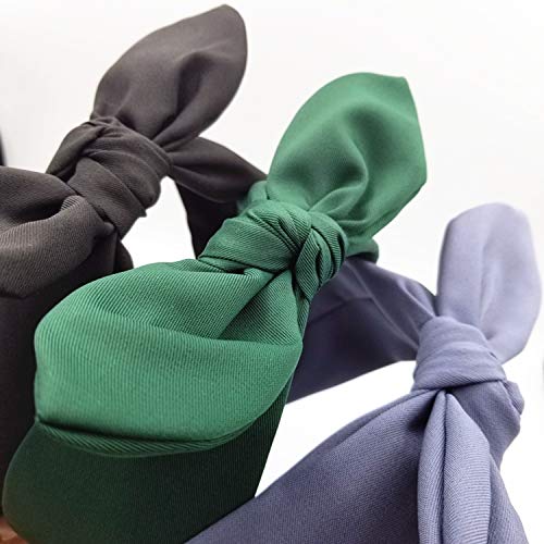 hodooly 1Pcs Knotted Headbands for Women,Turban Headband Wide Headbands Bowknot Hair Band for Women (Black)