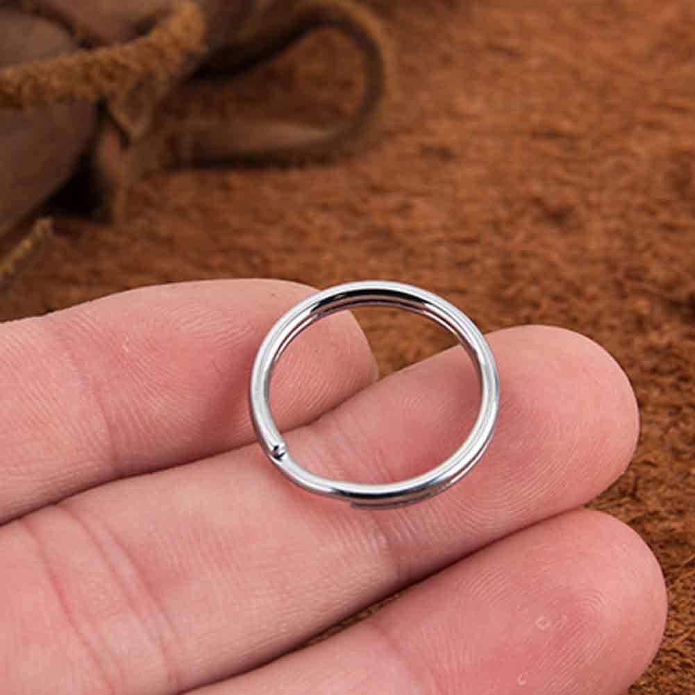 Key Chain Rings, Stainless Steel Small Key Rings, Portable 10Pcs Compact Size Outdoor Use Diving Use for Organizing Keys