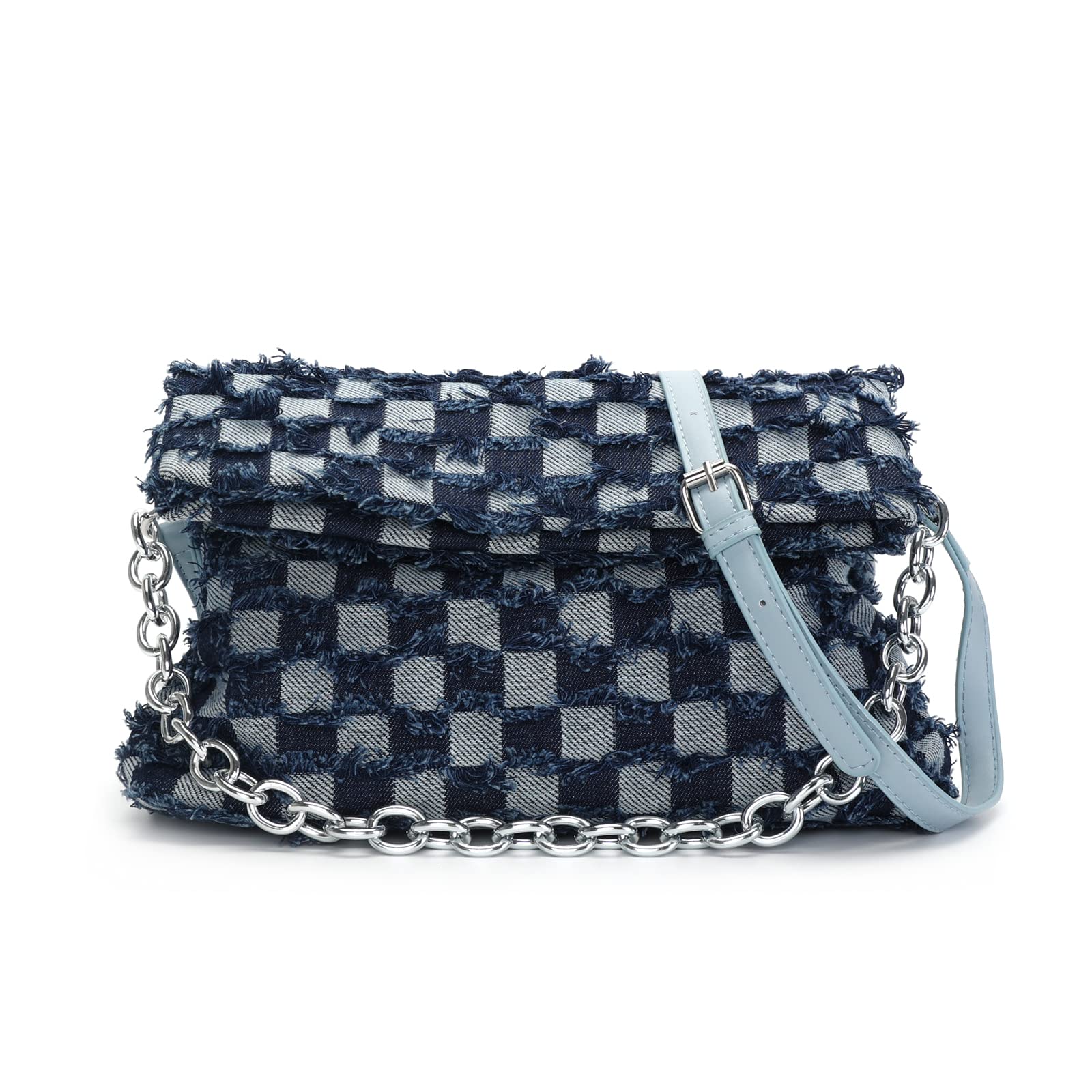 MAXWISE Denim Hobo Bag For Women Canvas Shoulder Tote Bag(Dark Blue)