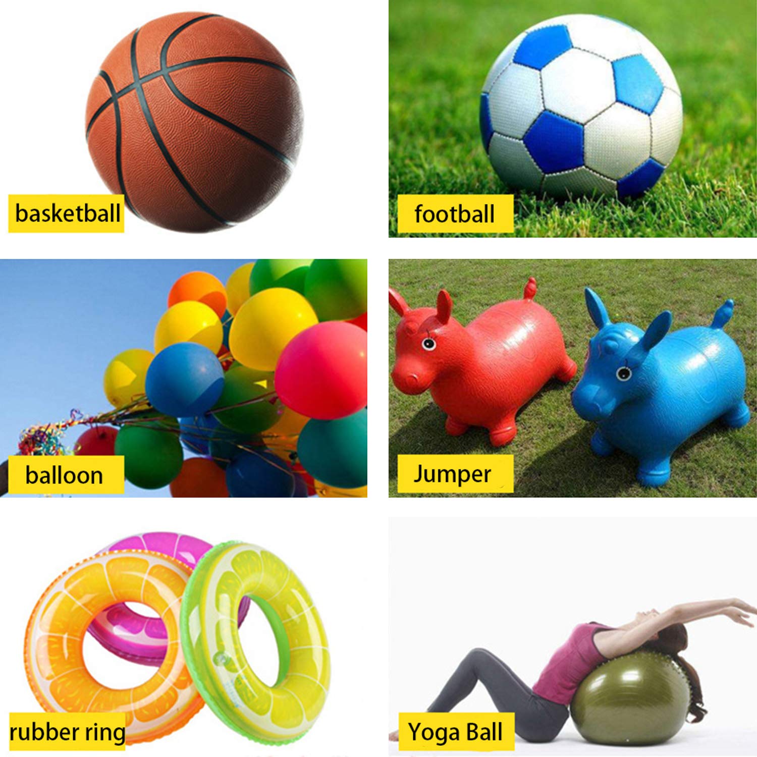 Katesid Portable Air Pump Inflation Kits Nozzle Needle Adapter for Balloons Car Bikes Tire Sports Ball