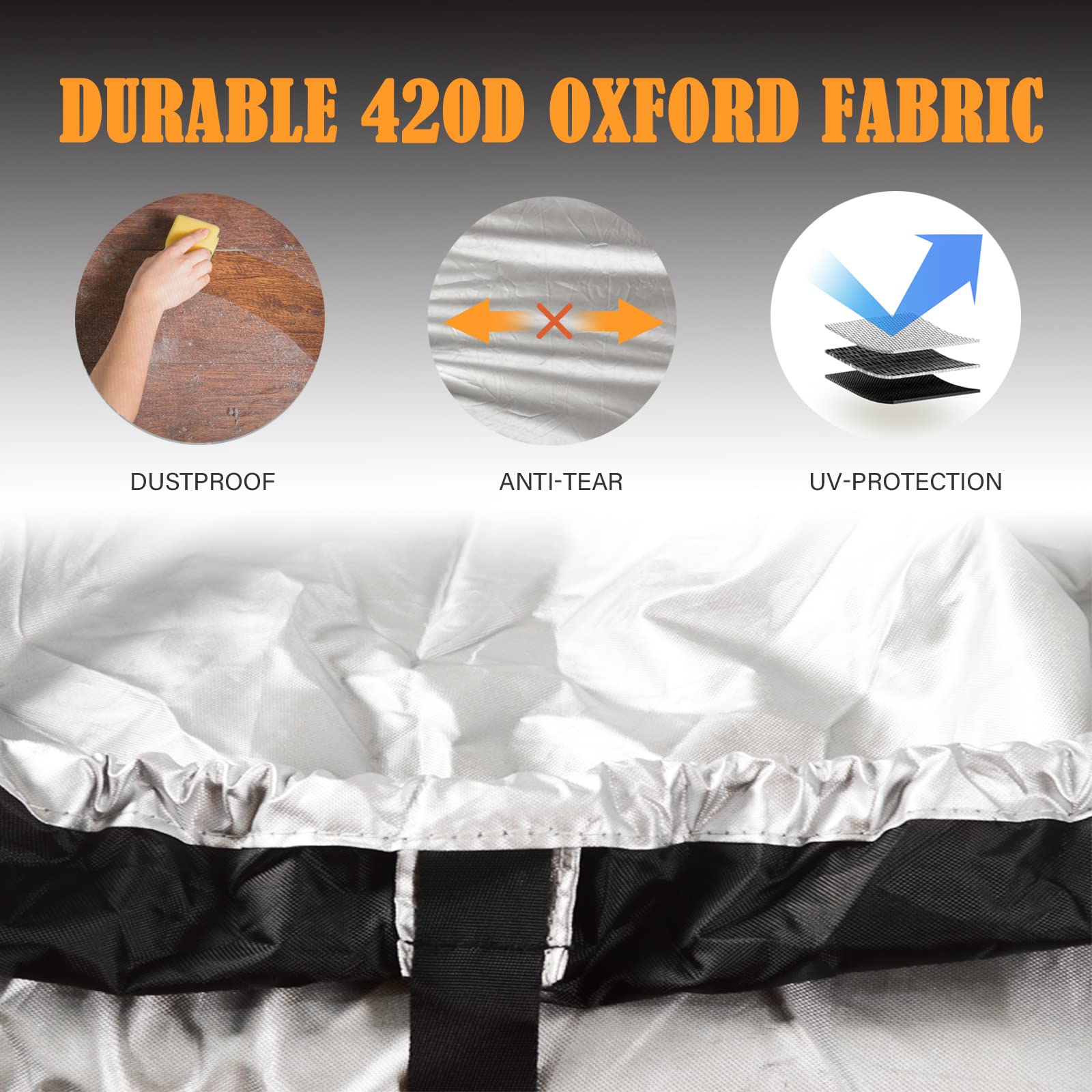 Kayak Cover (Suitable for (11.2-13.8ft) Kayak)