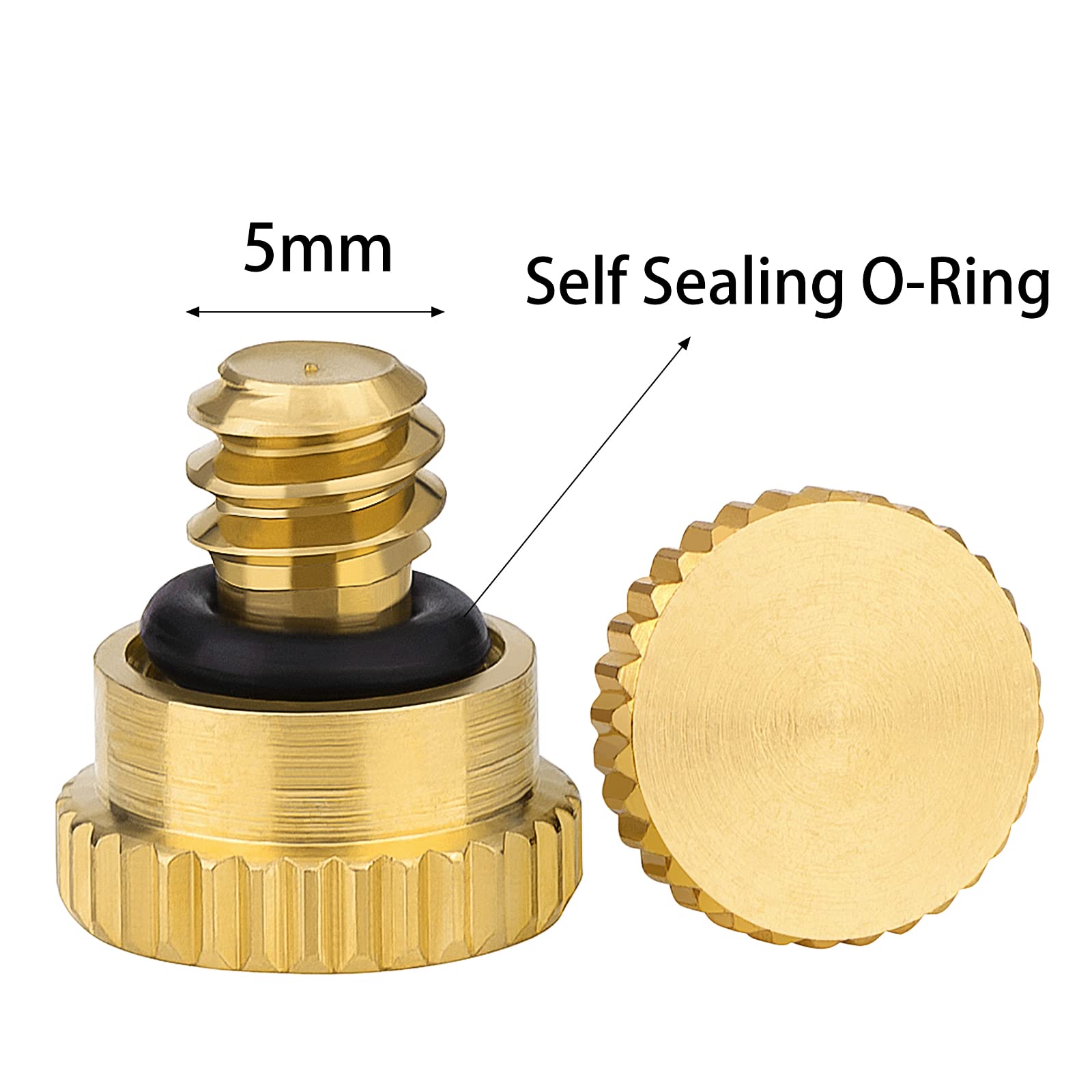 Petutu 10 Pack Brass Misting Nozzle Plug for Outdoor Cooling System