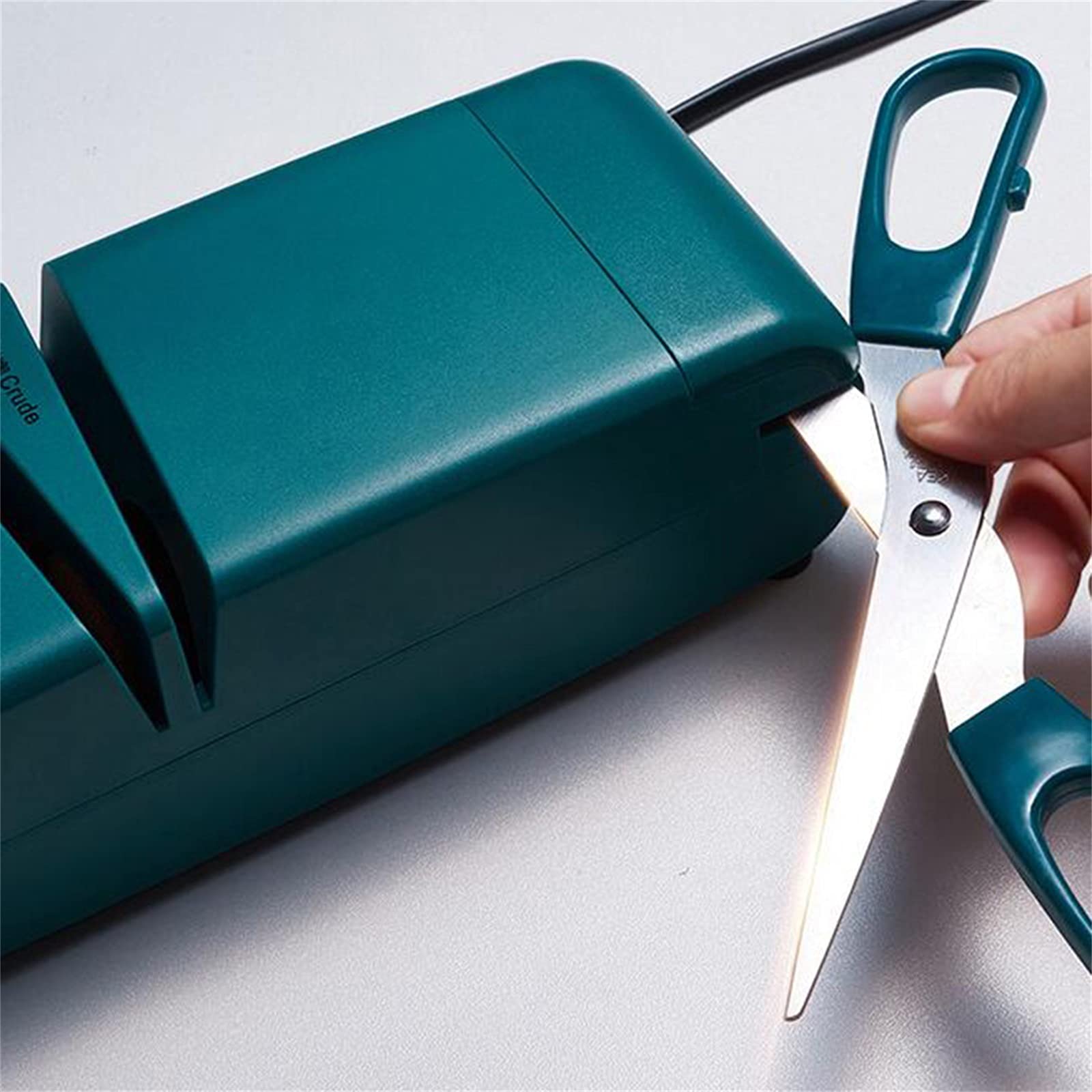 Knife Sharpener,Electric Knife Sharpeners,2 Stage,Professional Knife Sharpeners,Quickly Sharp & Polish,Scissors Sharpening,5 Seconds Fast Grinding,Quiet Knife Grinding,Electric Knife Sharpener
