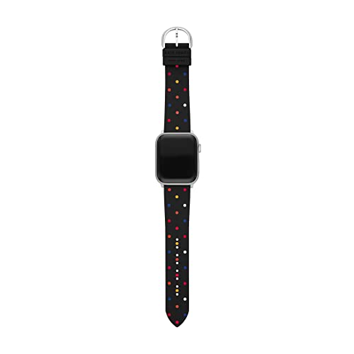 Kate Spade New York women's black multicolor dot silicone band for apple watch®, 38/40/41mm (Model: KSS0142)