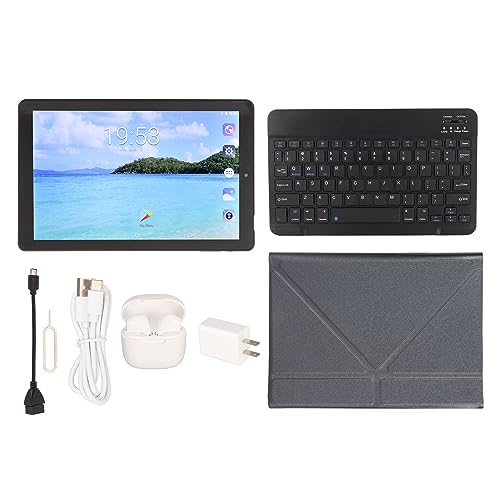 ICRPSTU Smart Tablet, 10.1 Inch Dual Box Speakers 4GB RAM 64GB ROM HD Touch Display Tablet 8 Core for Studying for Game (US Plug)