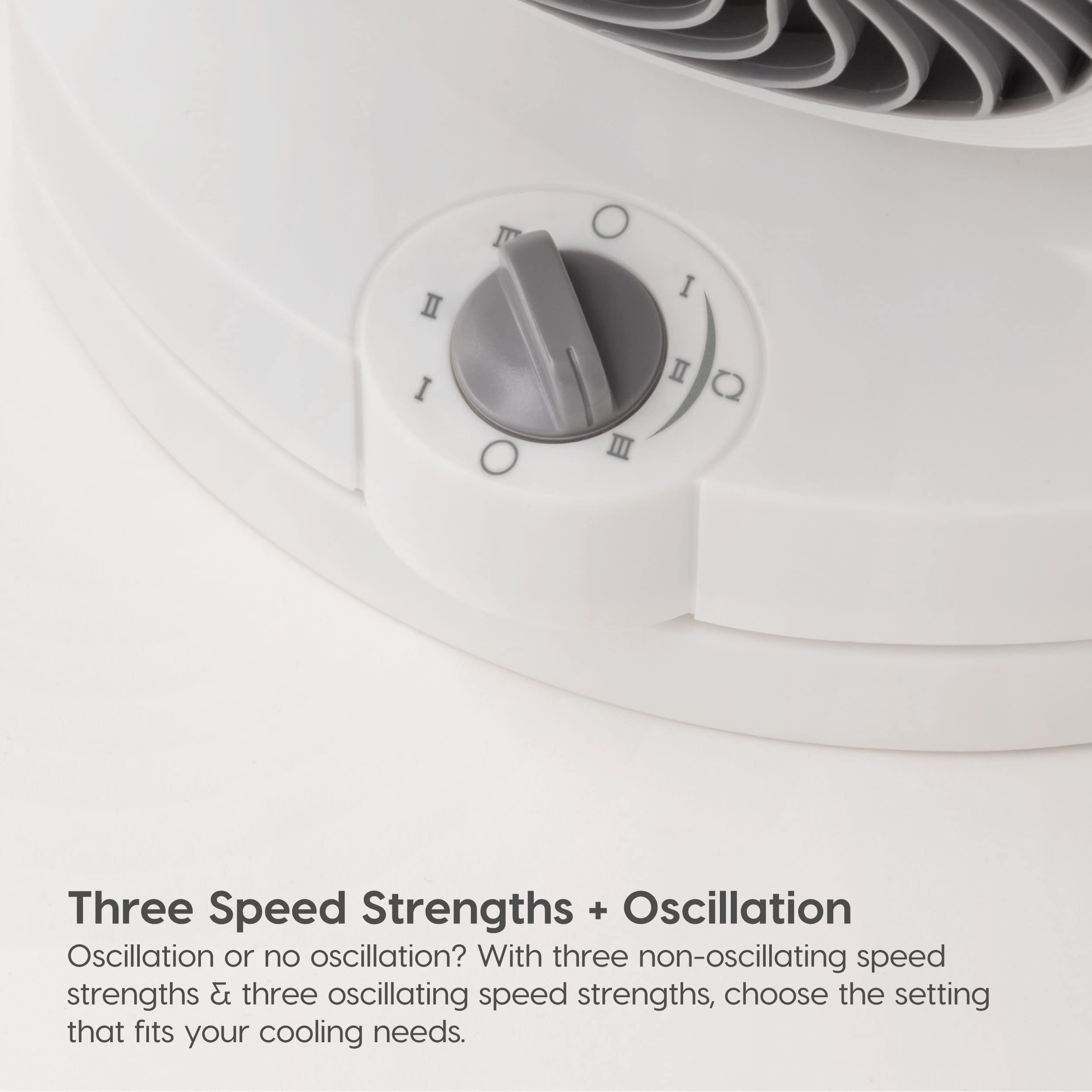 IRIS USA WOOZOO Oscillating Fan, Vortex Fan, Air Circulator, Desk Fan, Portable Fan, 3 Speed Settings, 6 Tilting Head Settings, 52ft Max Air Distance, Medium, Black