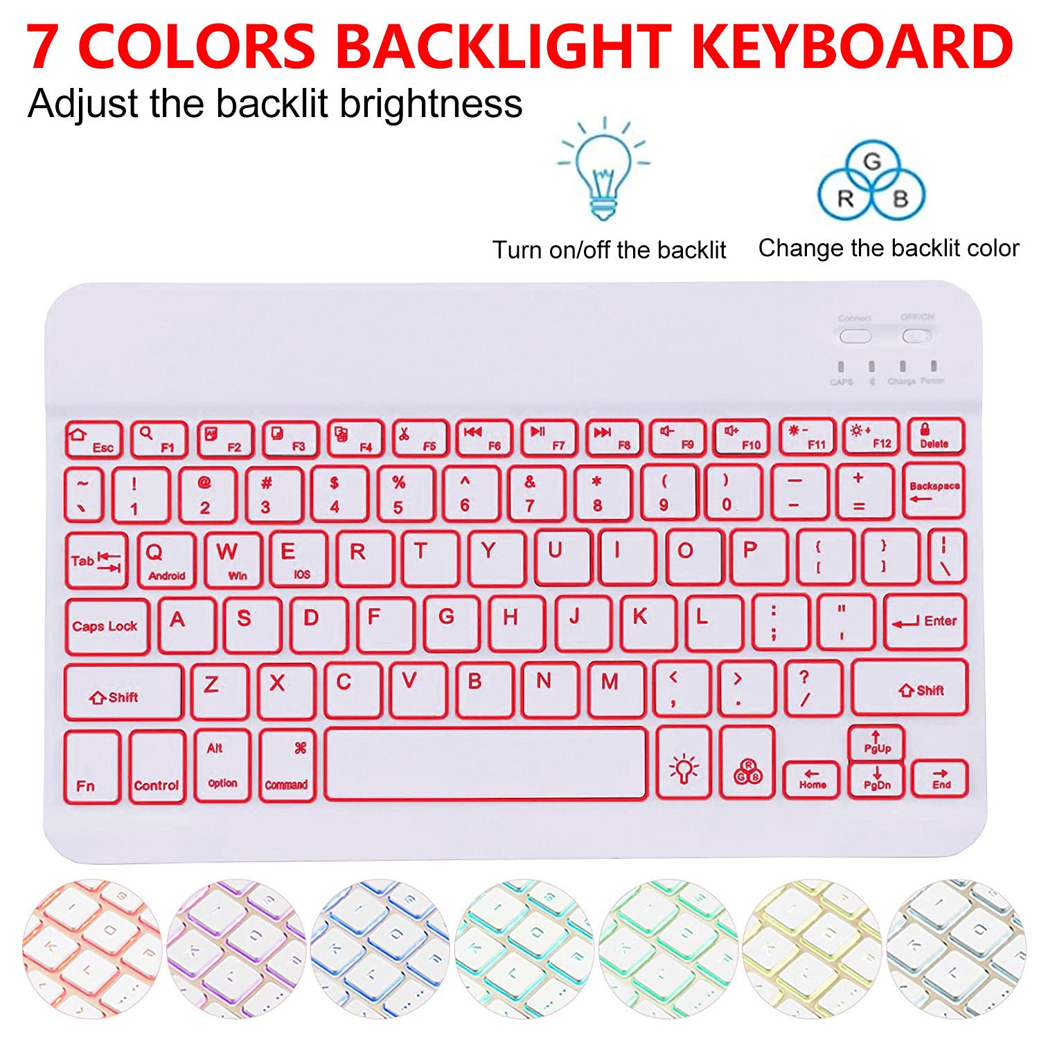 KVAGO for iPad 6th Generation Case with Keyboard, Compatible with iPad 6th Gen, iPad 5th Gen, iPad Pro 9.7 inch, iPad Air 2, iPad Air, Folio Cover with Wireless Bluetooth Keyboard - Rose Gold