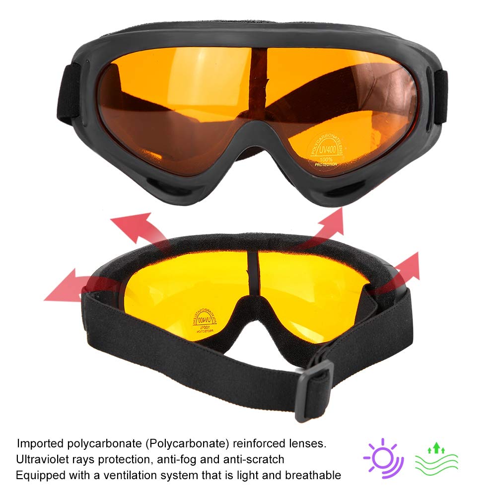 idalinya Sports Goggles Cycling Goggles Uv400 Protection Windproof Anti-Shock Motorcycle Ski Glasses Dustproof(#3)