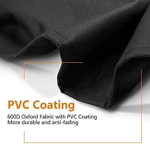 Stanbroil Pyramid Patio Heater Cover, Heavy Duty Waterproof Outdoor Heater Cover with Zipper, 21x21x90 Inch, Black&Camel