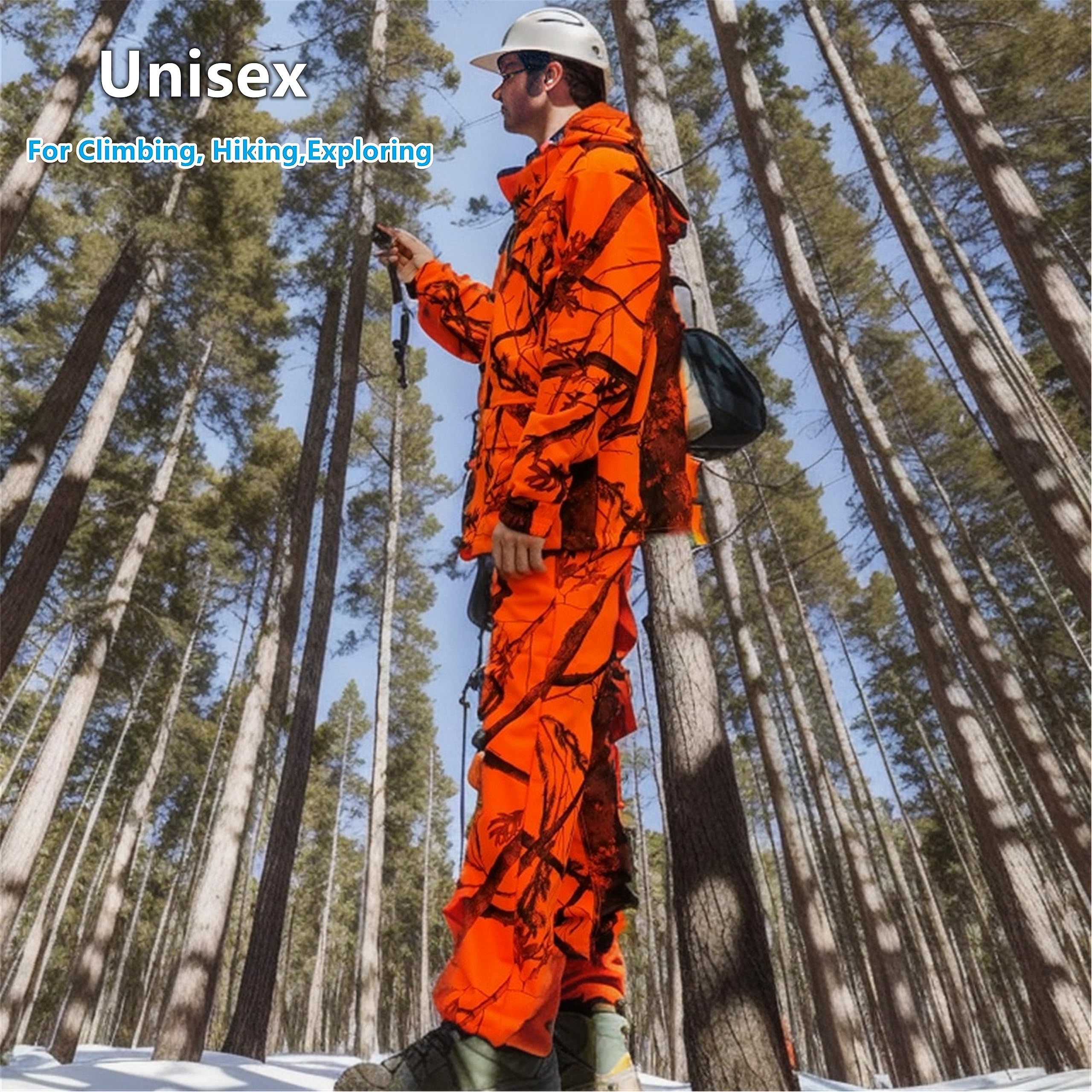 Llaikeph Turkey Hunting Clothes for Men Women Camo Tactical Jacket and Hunting Work Hiking Pants 7 Accessories (L)