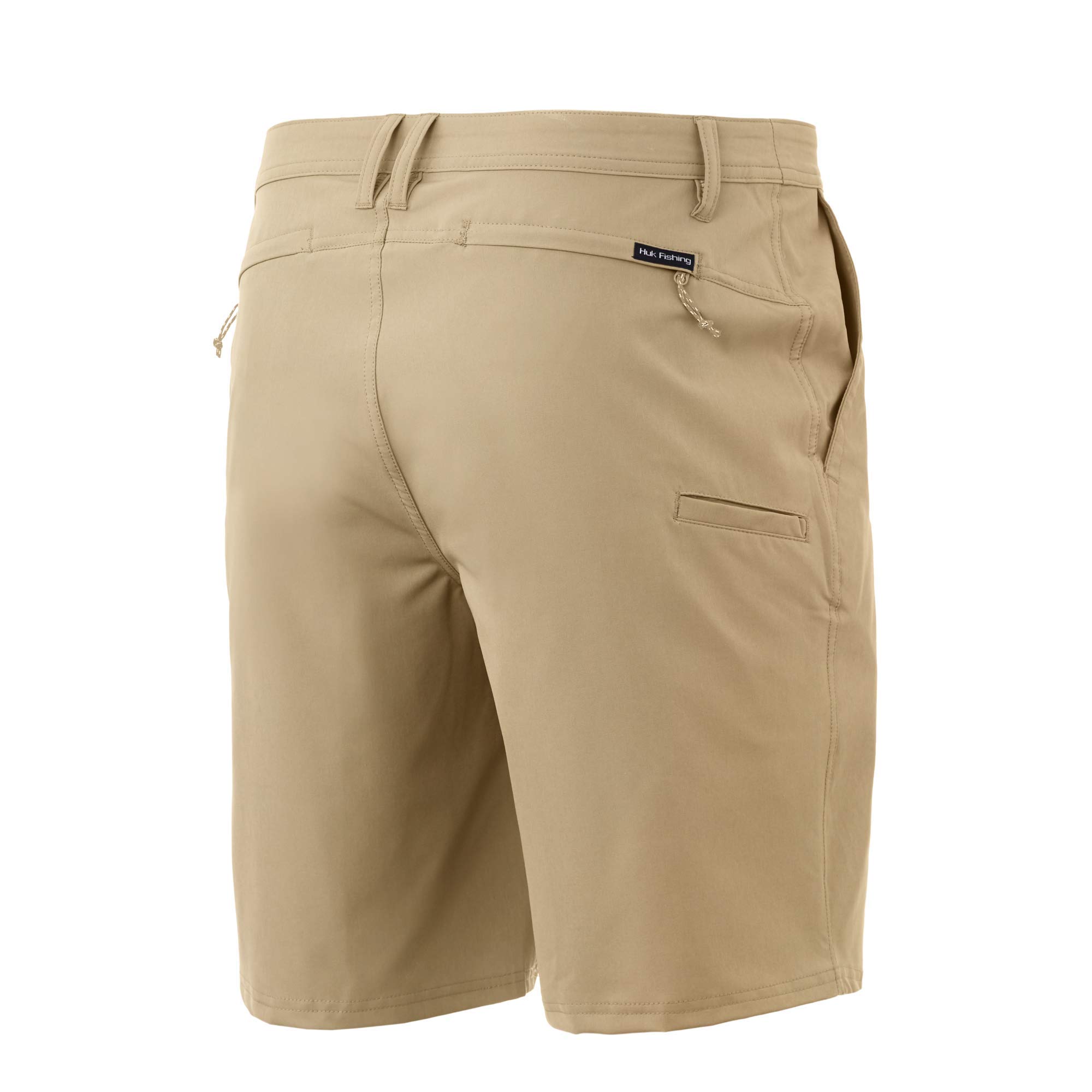 Huk Men's Reserve 20" Quick-Drying Performance Fishing Shorts with UPF 30+ Sun Protection, Khaki