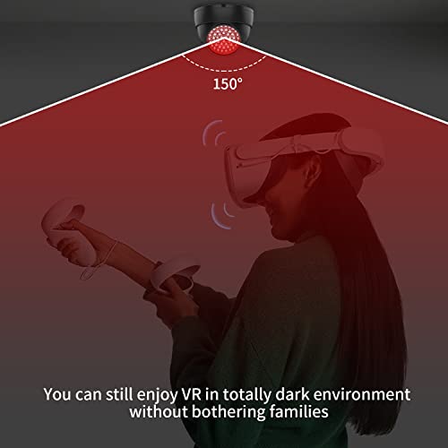 LED IR Illuminator Infrared Light for Meta Quest 2,Oculus Quest,Quest 2,Enhance Hand Tracking Immersive No-Light Disturbance,Increase Tracking Sensitivity with Power Adapter with Switch Button