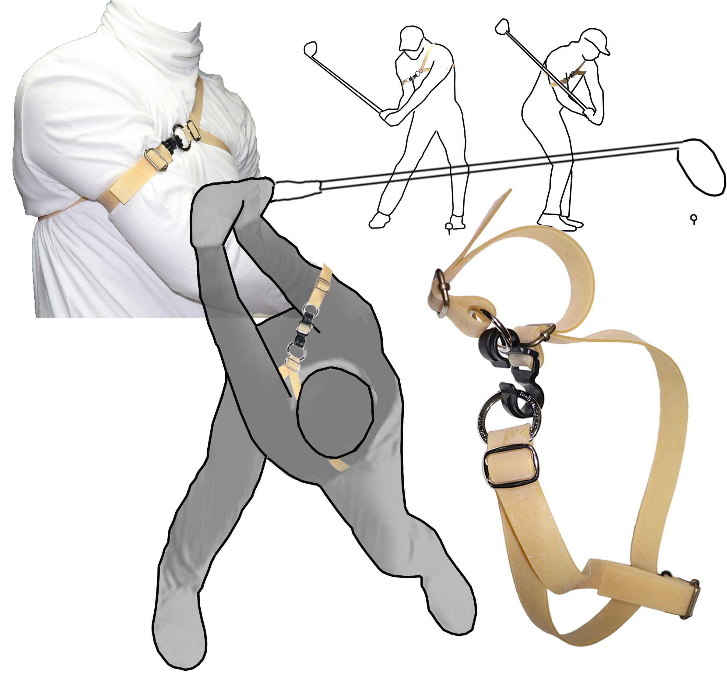 JUL reflex JUL Body Swing Inducer for Golf Swing and Tennis Volley,Inside Out Swing,Stop Rushing Downswing (Right Handed)