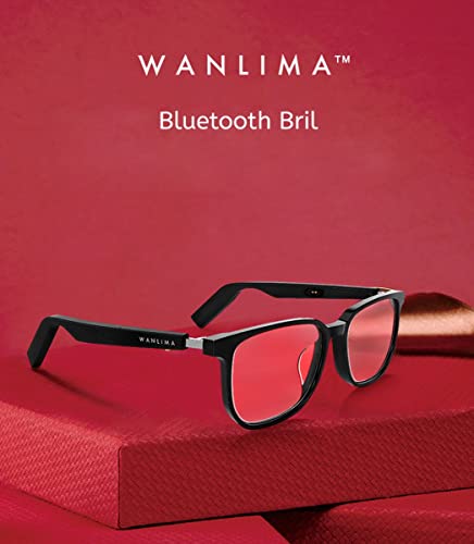 WANLIMA Bluetooth 5.0 Smart Glasses Headphones/Headset Clear/Polarized iOS Ready (Black/Black)