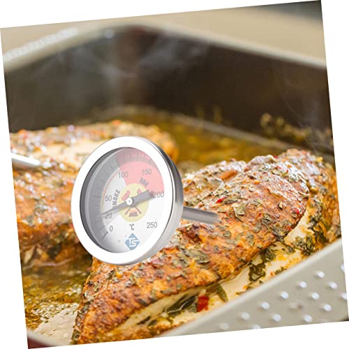 YARNOW - Pizza Roasting Baking Food Stainless Measurement Oven Gauge Fry Grill Temperature Deep Barbecue Practical Warming Frying Kitchen Smoker Pointer Steel -β for