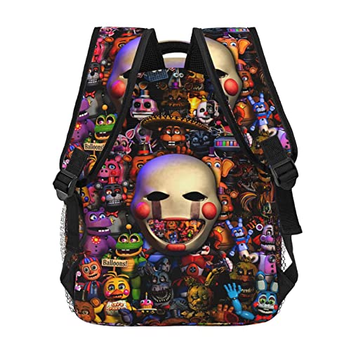 WILADU Leisure Travel Bag Work Backpacks Five Horror Nights Video At Game Freddy'S Backpack Lightweight Shoulder Bag Cool Laptop Backpack Classical Basic Briefcase Laptop Bag