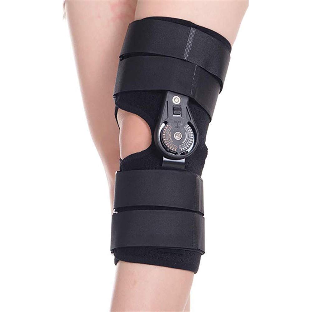 JJZXPJ Hinged ROM Elbow Brace，Knee Immobilizer Adjustable Breathable Leg Stabilizer for Left Leg and Right Leg for Arthritis, Joint Pain, Tendon, Ligament Strains, ACL, Injury Recovery (Size : L)