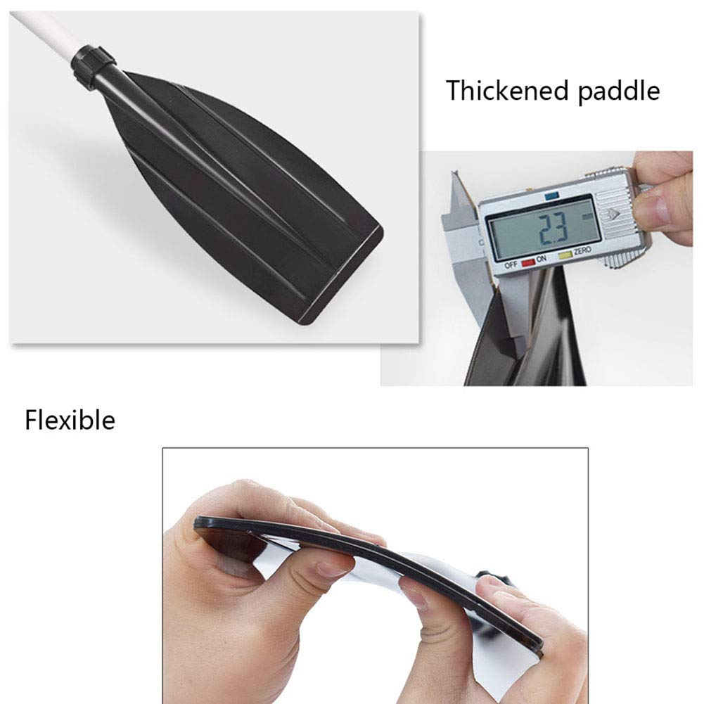 Jlong Kayak Paddle Boat Oars, 1 Pair Aluminium Alloy Detachable Lightweight Kayak Paddles 96in Canoe Paddles Dual Purpose for Boating Canoeing