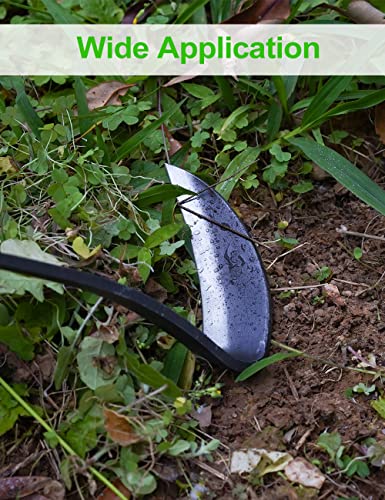 Japanese Weeding Sickle Hoe, 17" Gardening Hand Weeder Nejiri Kama Blade Tool Digging and Cutting Weed Remover, High-Carbon Steel One-Piece Molding with Hard Wood Handle, Very Sharp Edge Quick Work
