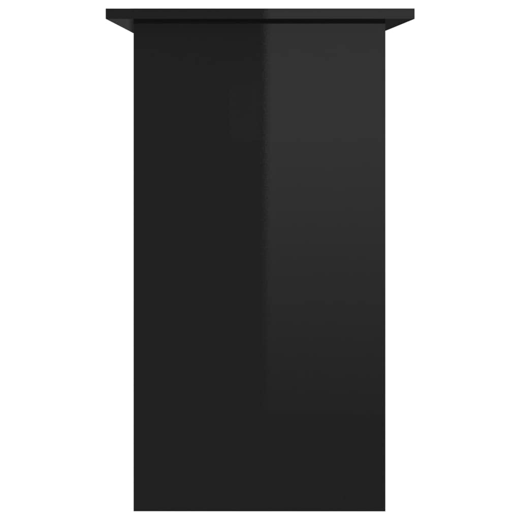 Home Computer Desk with Keyboard Tray,Efficient Home Laptop Notebook Computer Desk,Student Wooden Gaming Desk Home Desktop Study Table with Shelves,for Small Space, Bedroom.High Gloss Black