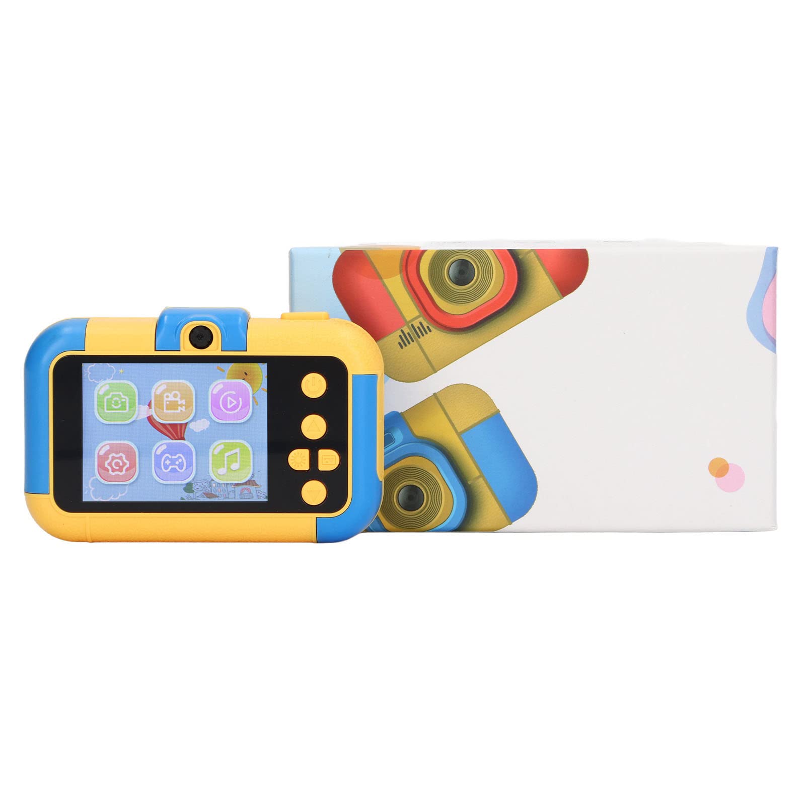 Kid Camera Digital, One Click Switching Cartoon Photo Frame Childrens Camera Support Video Recording 40MP Blue for Outdoor
