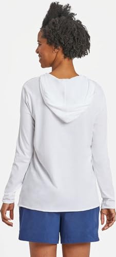 Life is Good Women's Spectrum Palm Long Sleeve Crusher-Lite Hooded Tee, Cloud White