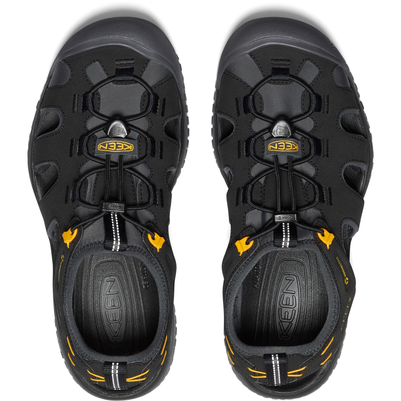 KEEN Men's SOLR High Performance Sport Closed Toe Water Water Shoe, Black/Gold, 9 US