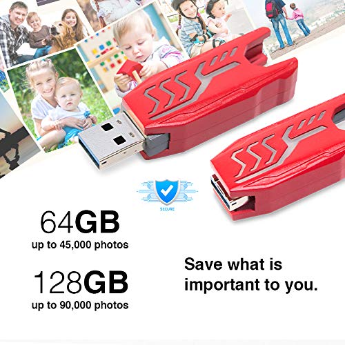 Infiniti Kloud™ 128GB USB 3.0 Flash Drive & Backup Solution - Includes Infiniti Kloud's Super Fast, One-Click Backup Software and USB-C Adapter (Mac and PC Compatible)
