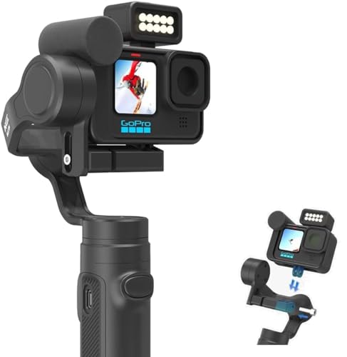 INKEE Falcon Plus Action Cameras Gimbal Stabilizer, 9H Battery Life Wireless Control USB-C Universal Charging