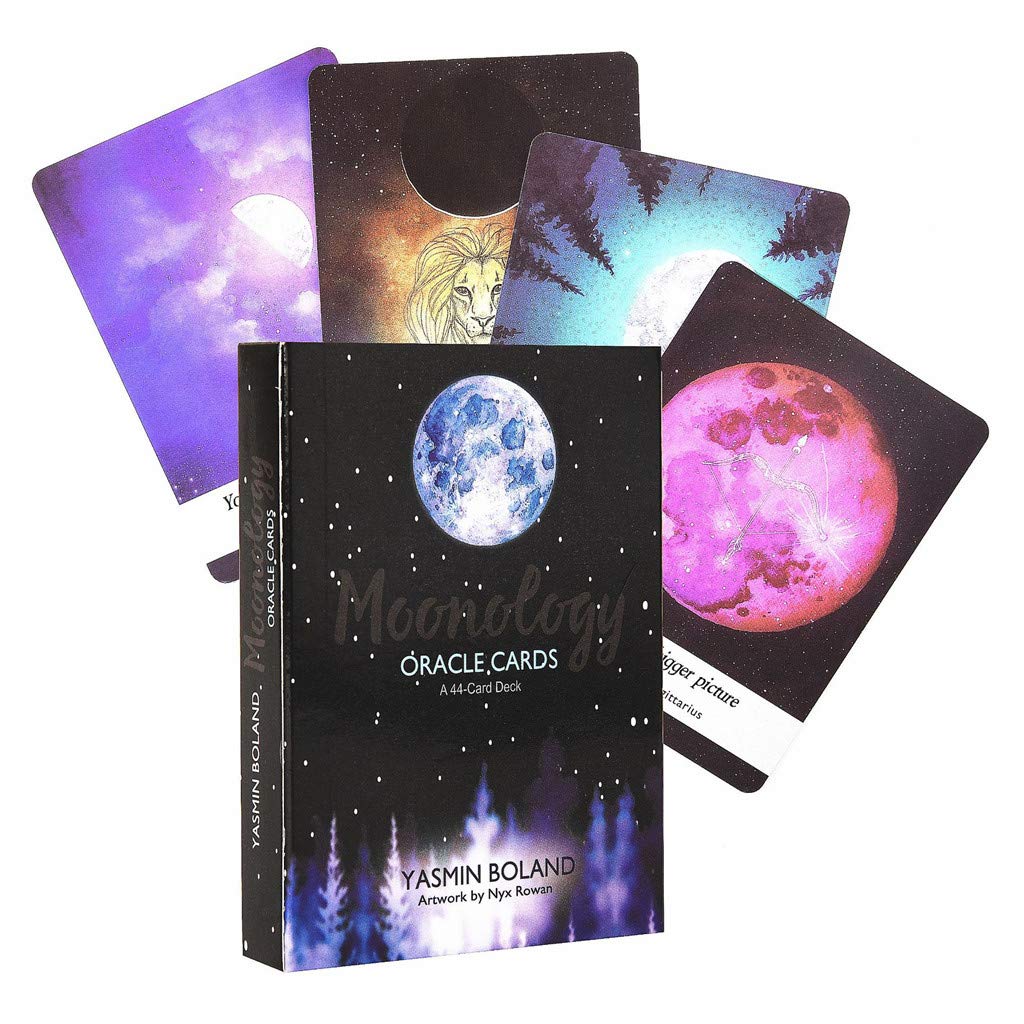 Huluda Moonology Oracle 44 Cards Deck and Guidebook English Guidance Divination Fate