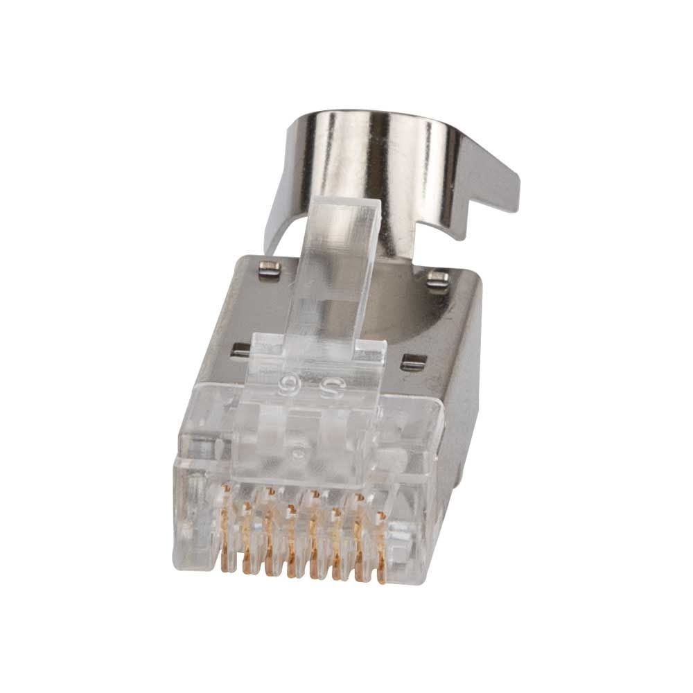 Klein Tools VDV826-754 Modular Data Plug for CAT6A Shielded Cable and Larger Diameter CAT6 Indoor or Outdoor Ethernet Cable, 100-Pack