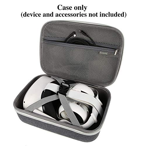 KISARG Hard Carrying Case Storage Bag for Oculus Quest 2 and Oculus Quest VR Gaming Headset and Touch Controller Accessories, Shockproof Waterproof Lightweight Protective Case/Box/Organizer