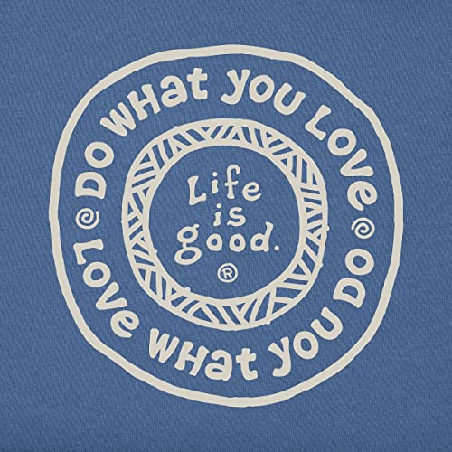Life is Good. Men's Do What You Love LS Crusher Tee, Vintage Blue