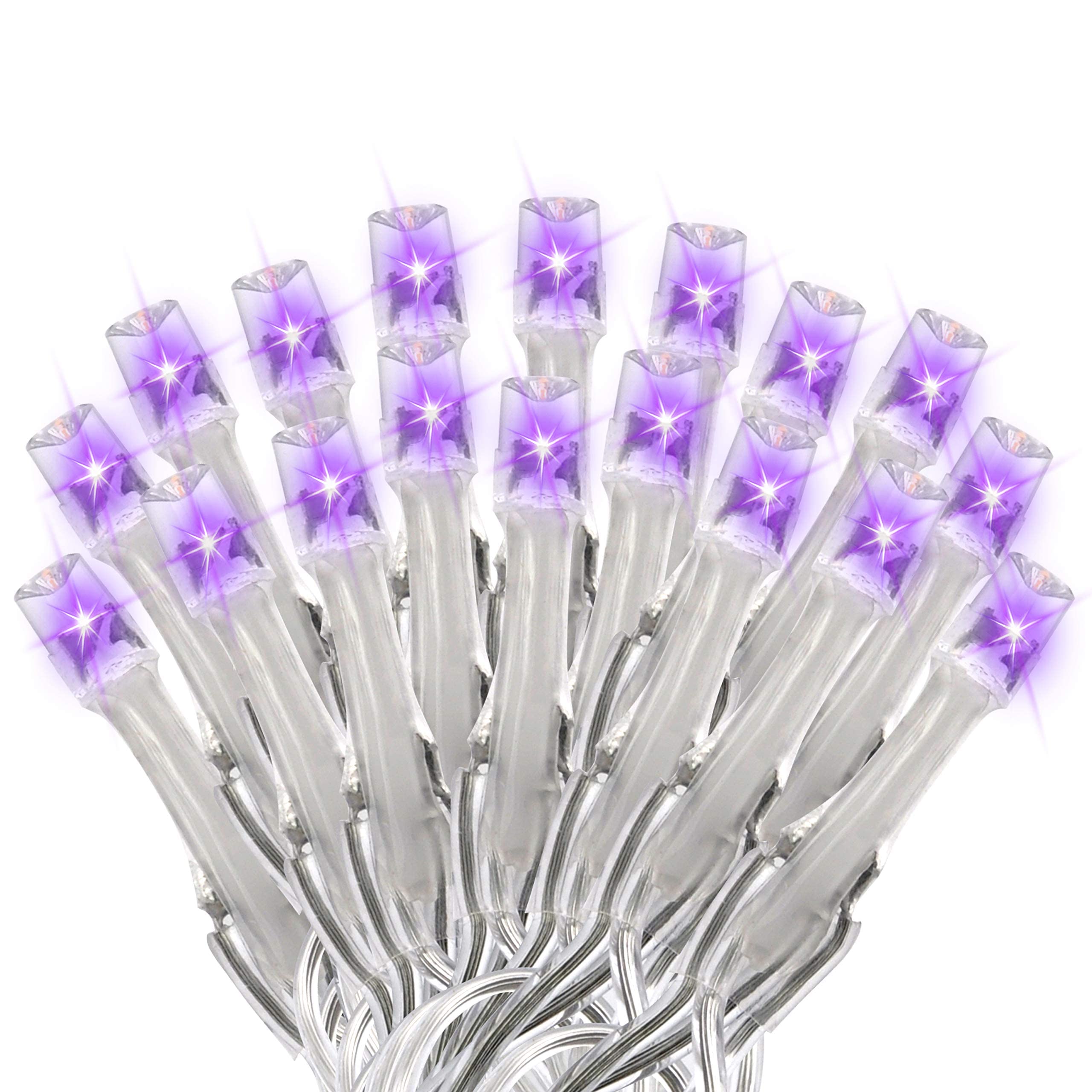 Joiedomi 100-counts LED Christmas Light, 8 Modes 32.8 ft Purple Christmas String Lights (Single Stranded), Purple Lights for Indoor/Outdoor Christmas Decorations