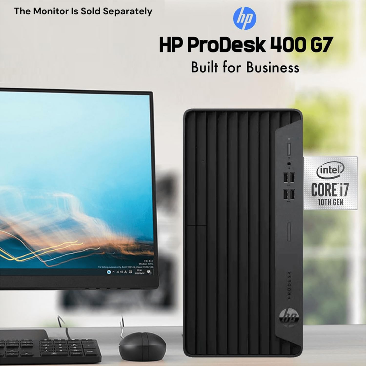 HP ProDesk 400 G7 Business Microtower Desktop, Intel Core i7-10700 Processor, 32GB RAM, 2TB SSD, DVD-RW, DP, Wired Keyboard & Mouse, Wi-Fi, Windows 11 Pro, Black