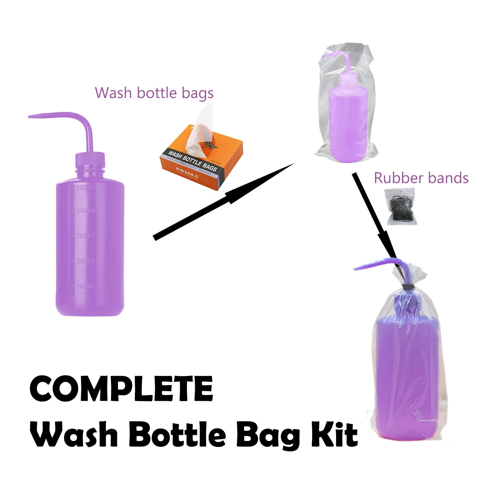 Miuxia Tattoo Wash Bottles 2pcs Squeeze Bottles 500ml Safety Wash Bottles Plants Watering Tools Cleaning Bottlesā¦