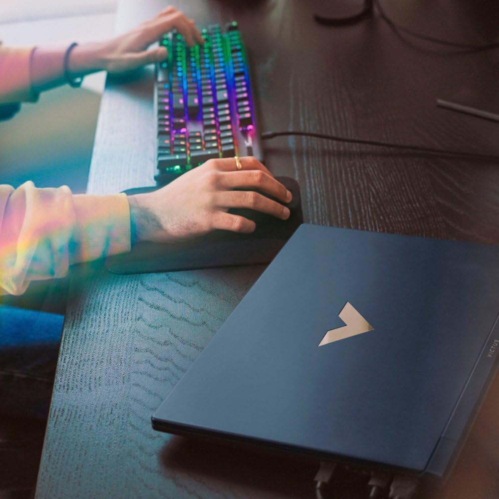 HP Victus 15.6" Gaming Laptop, NVIDIA GeForce RTX 3050, Intel 13th Generation Core i5 13420H, 8-core, 4.6GHz, 32GB RAM, 2TB SSD, Full HD Display, Backlit Keyboard, Windows 11, Performance Blue