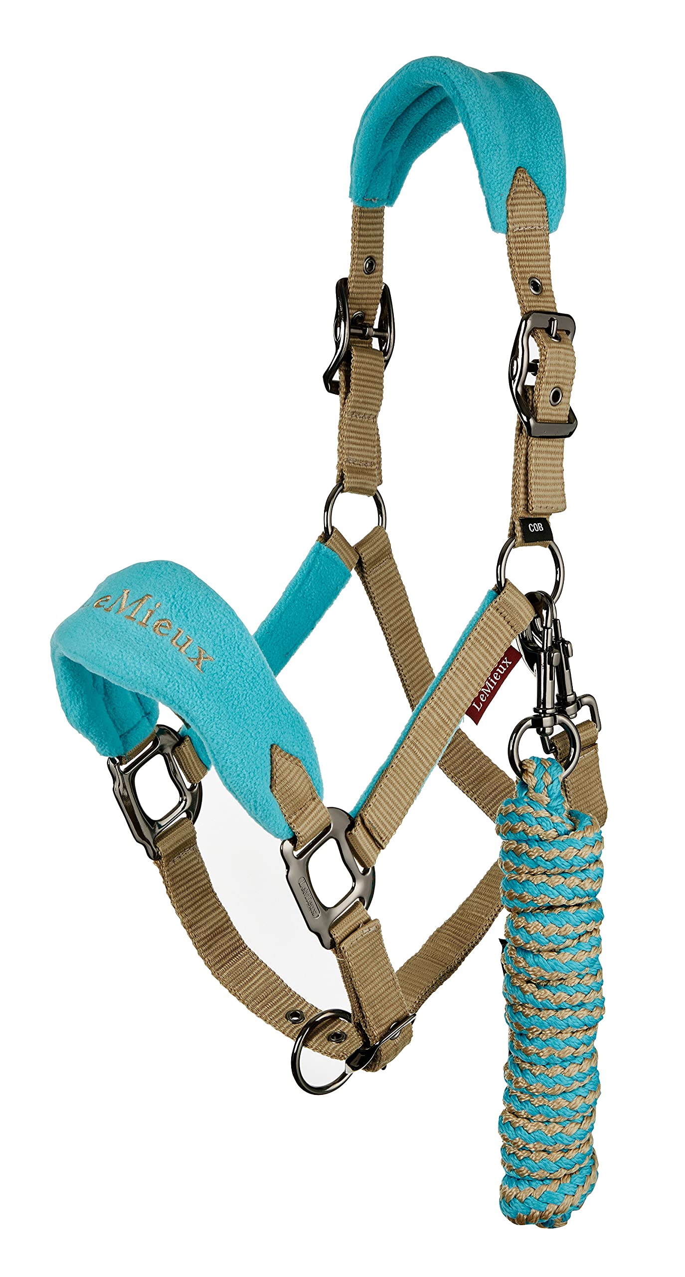 LeMieux Vogue Fleece Headcollar - Halter & Leadrope (Plum - X-Full)