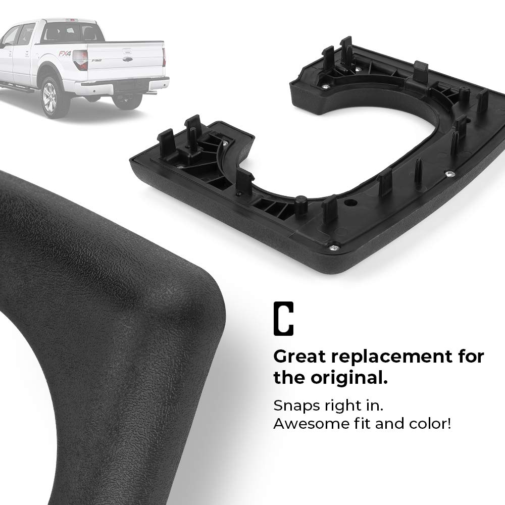 JoyTutus Center Console Cup Holder Replacement Pad Fits F150, Bench Seat Center Console Parts Replacement (Black)