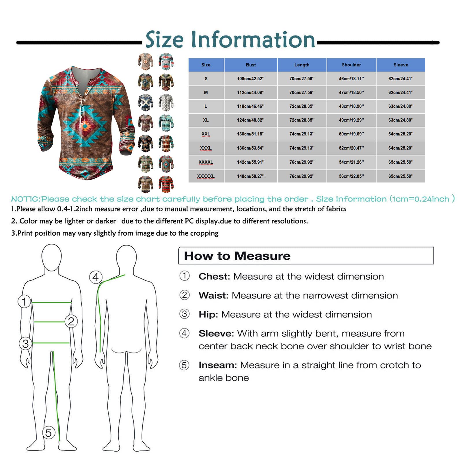 Mens Shirts Long Sleeve Print Mock Neck 3/4 Sleeve Tshirt Slim Fit Vacation Gym Mens Workout Tank Tops Blue