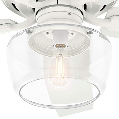 Hunter Fan Company, 50279, 52 inch Bennett Matte White Ceiling Fan with LED Light Kit and Handheld Remote