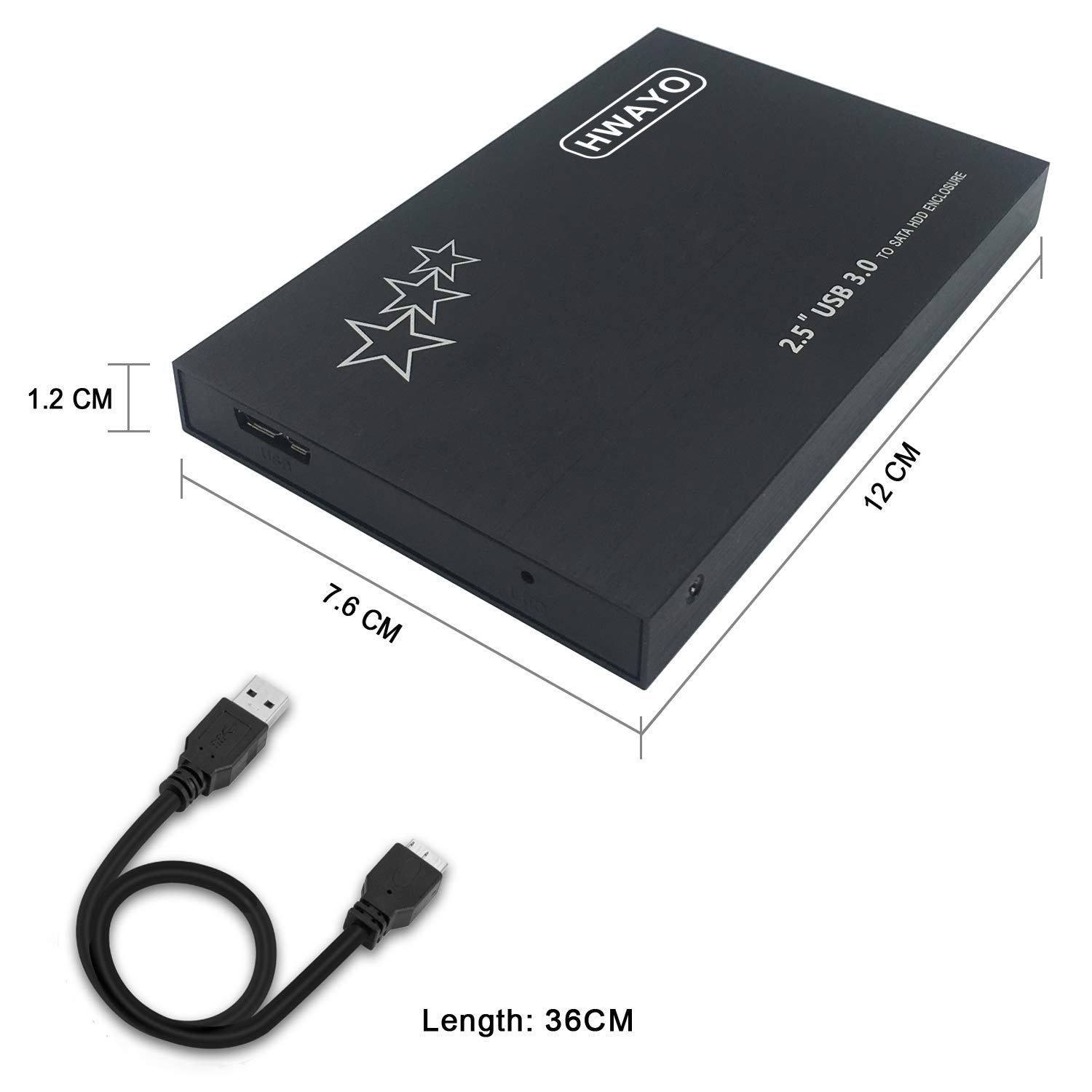 HWAYO 160GB External Hard Drive Portable 2.5'' Ultra Slim HDD Storage USB 3.0 for PC, Laptop, Mac, Chromebook (Silver)