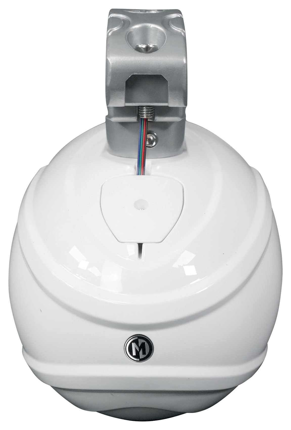 Memphis Audio 4 MXA62TW 6.5" Marine Wakeboard Tower Speakers/LED+Swivel White Bundle with Rockville RGHR51 5 Zone Single Din Marine Receiver (5 Items)