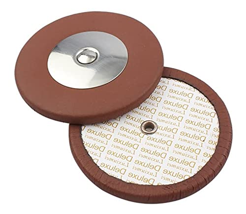 Jiayouy 25 Pieces Leather Pads Alto Sax Pads Replacement Set Saxophone Repair Parts Brown 9mm to 48mm