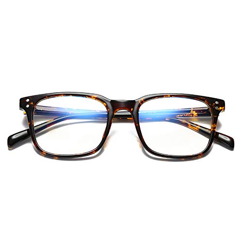 Karsaer Blue Light Blocking Glasses Women Men Anti Eyestrain Computer Eyeglasses Large Square TR90 Frame