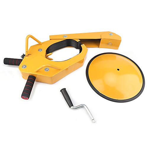 YIBAO, Yellow Trailer Wheel Lock , Anti-Theft Wheel Lock ,Clamp Adjustable Tire Car Boot Lock , for Parking Car Truck RV Boat Trailer